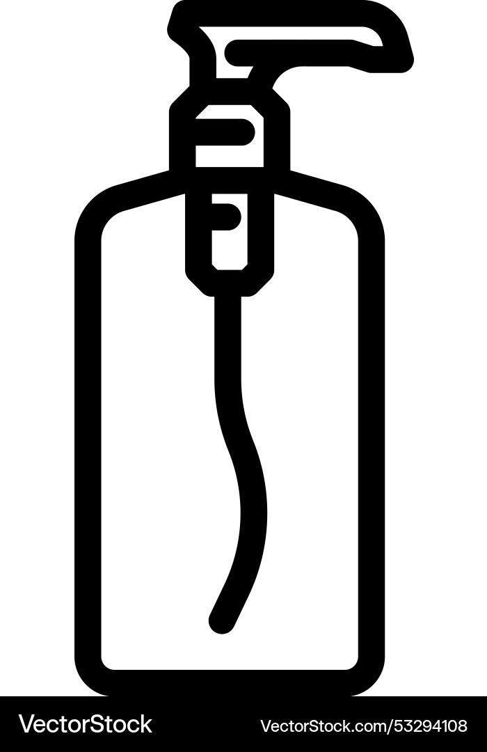 Lotion bottle glass package line icon Royalty Free Vector
