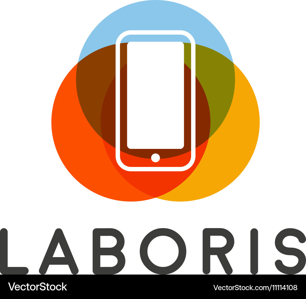 Mobile phone shop logo design template Royalty Free Vector