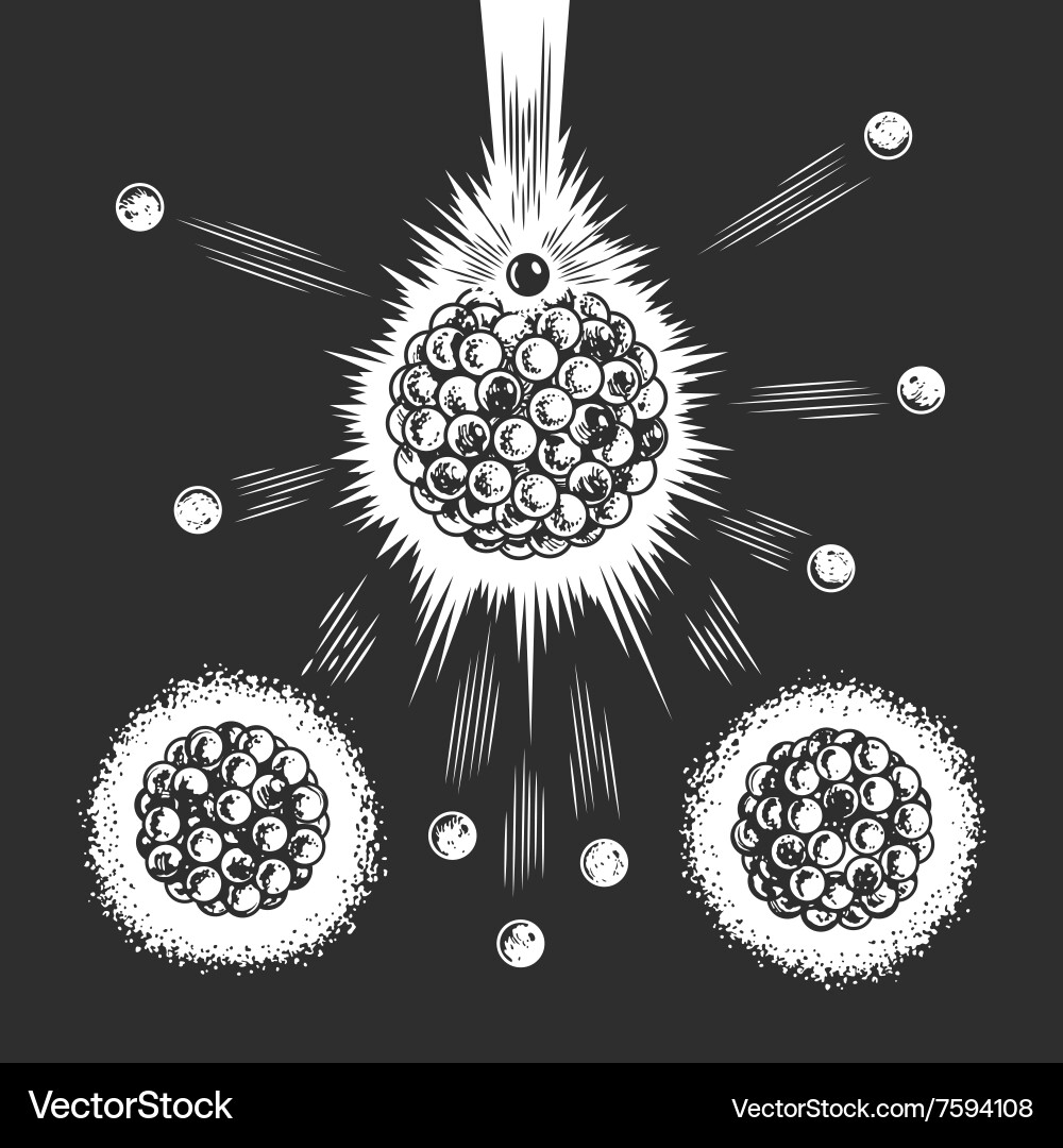 Nuclear Fission Reaction Royalty Free Vector Image