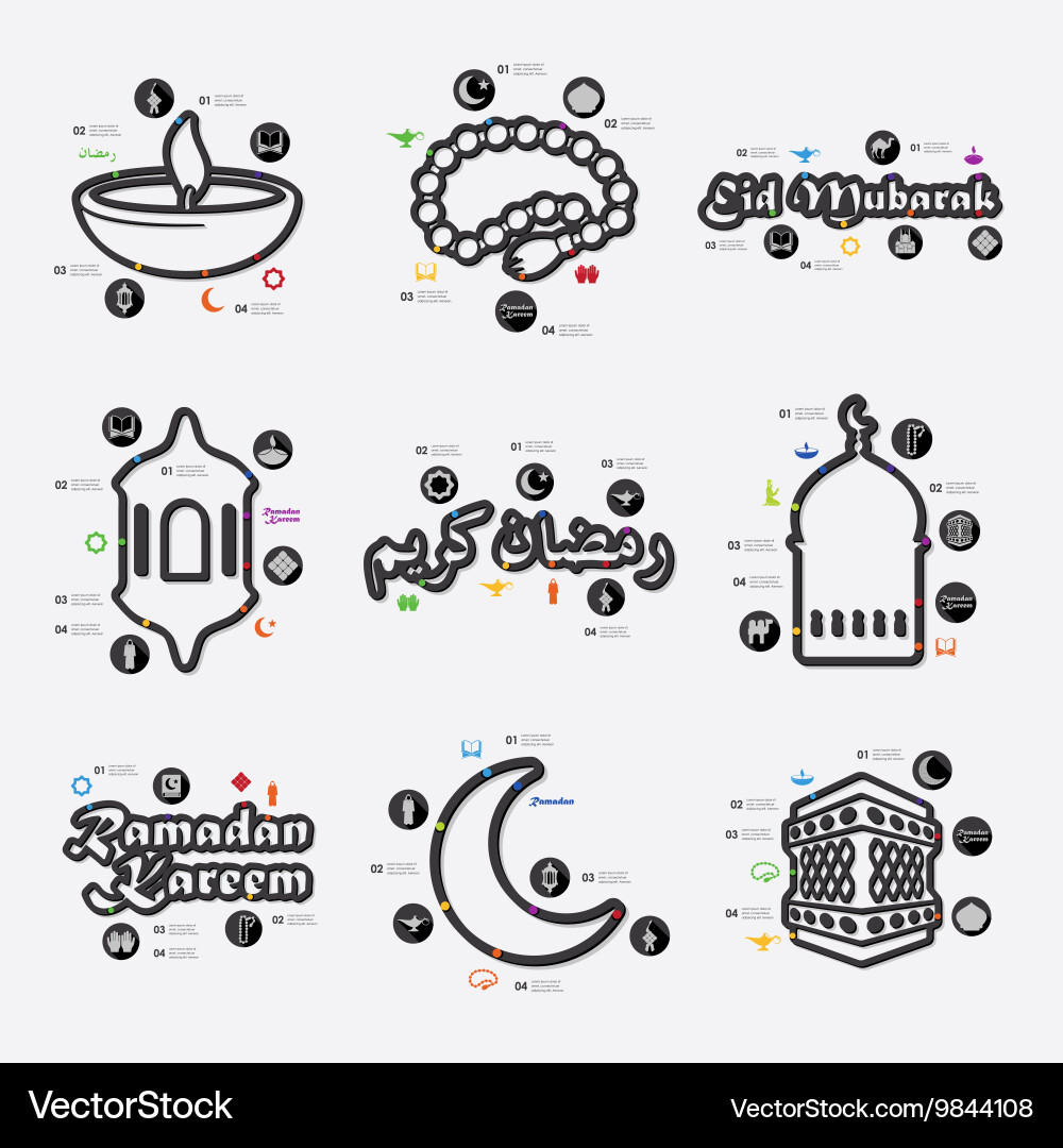 Ramadan infographic Royalty Free Vector Image - VectorStock