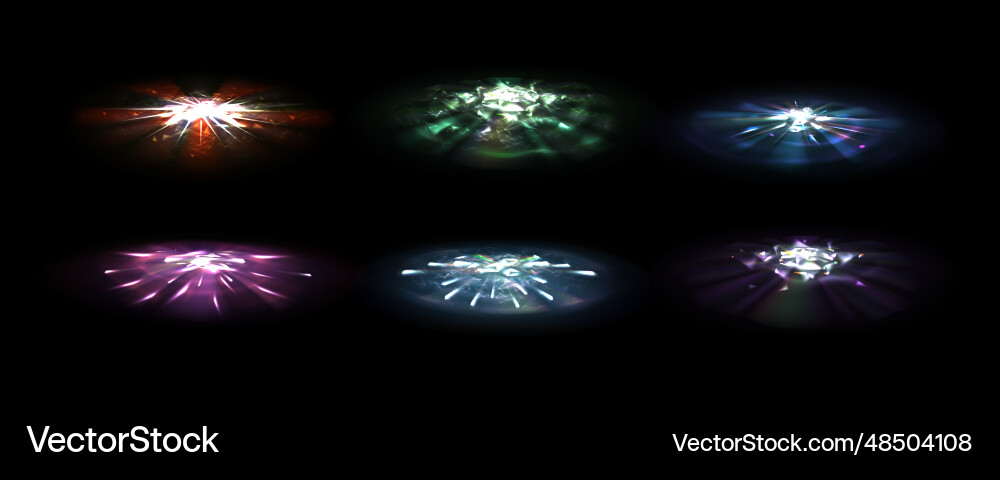 Realistic light reflection effects on diamond Vector Image