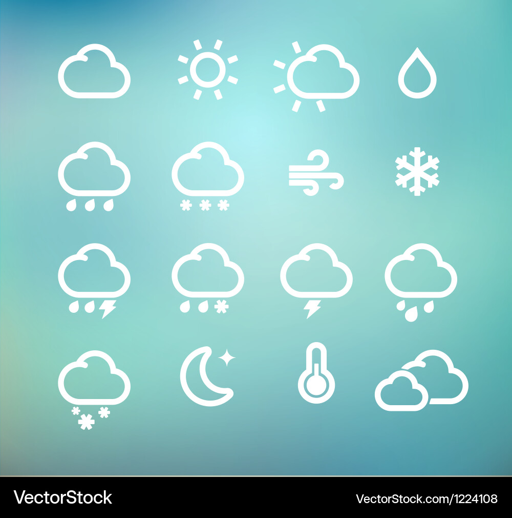 Retro Weather Icon Set Royalty Free Vector Image