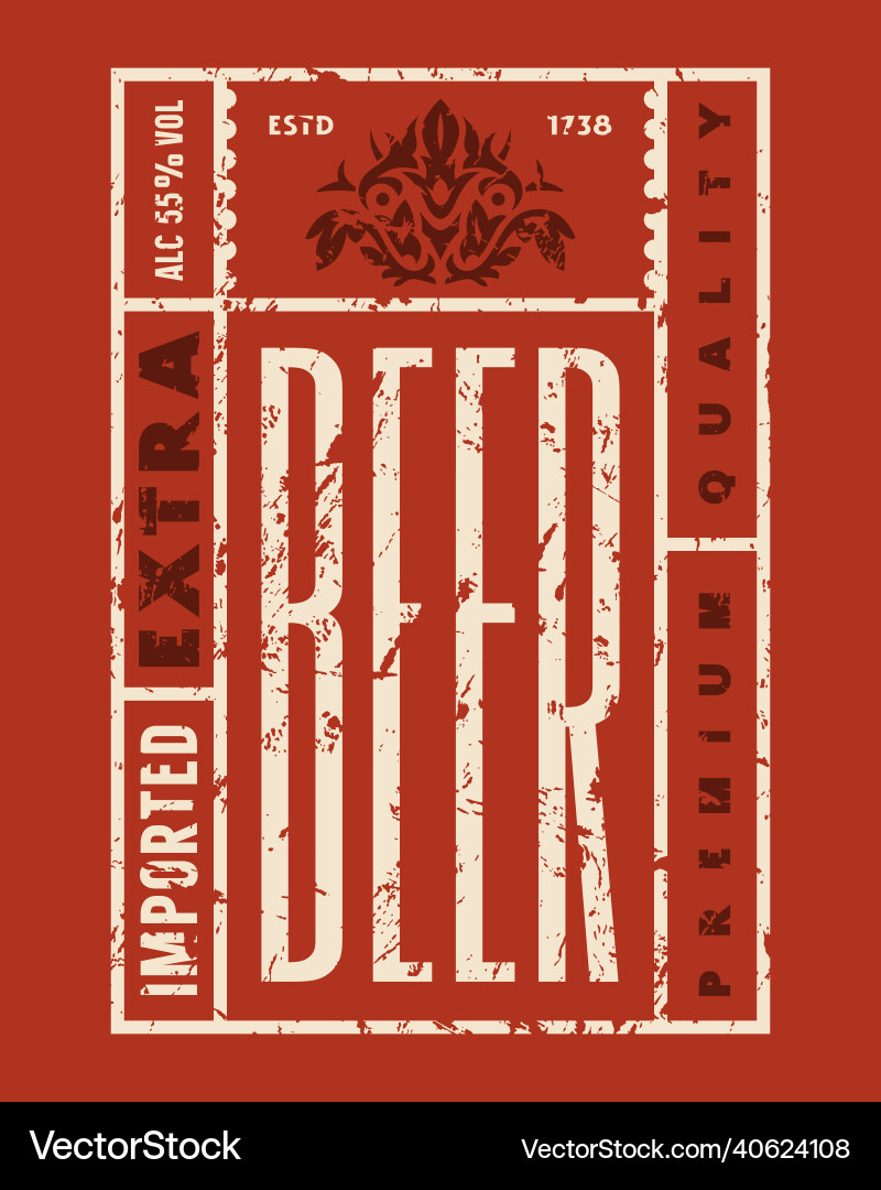 Template label for craft beer Royalty Free Vector Image