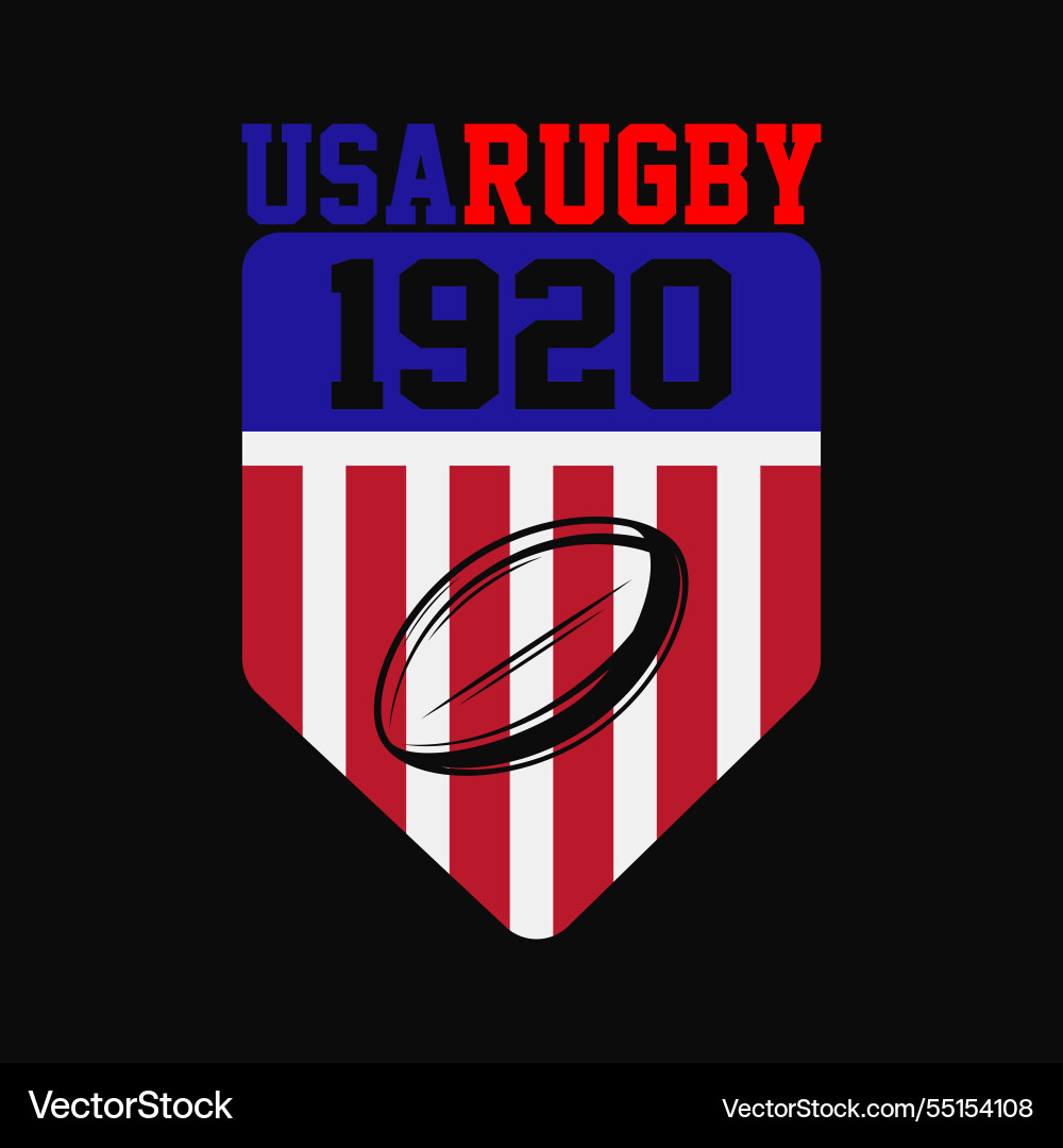 Vintage usa rugby Royalty Free Vector Image - VectorStock