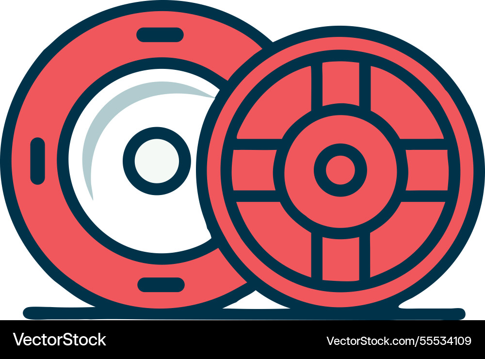 Calisthenics weight plates icon Royalty Free Vector Image