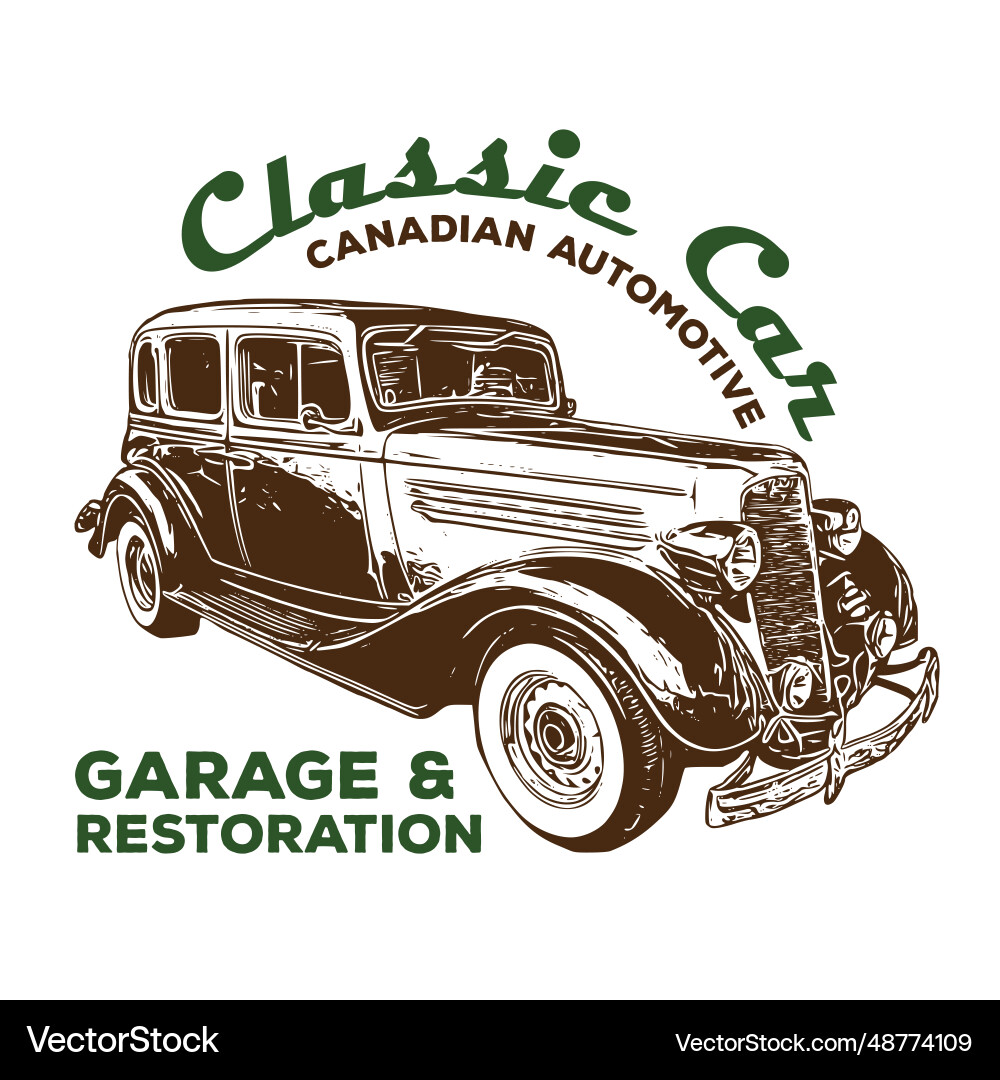 Classic car Royalty Free Vector Image - VectorStock