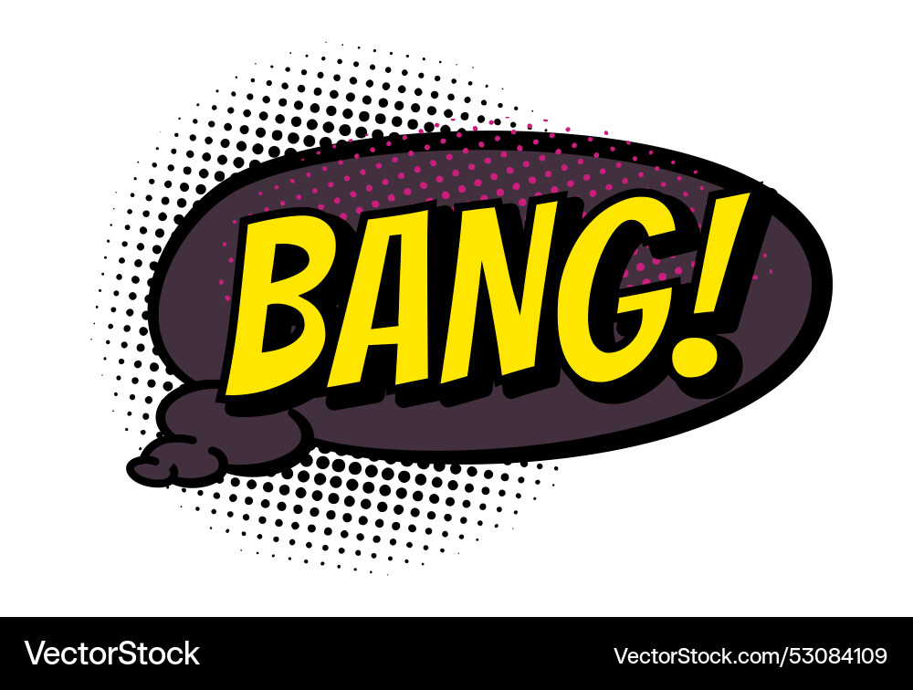 Comics book speech bubble colored hand drawn Vector Image