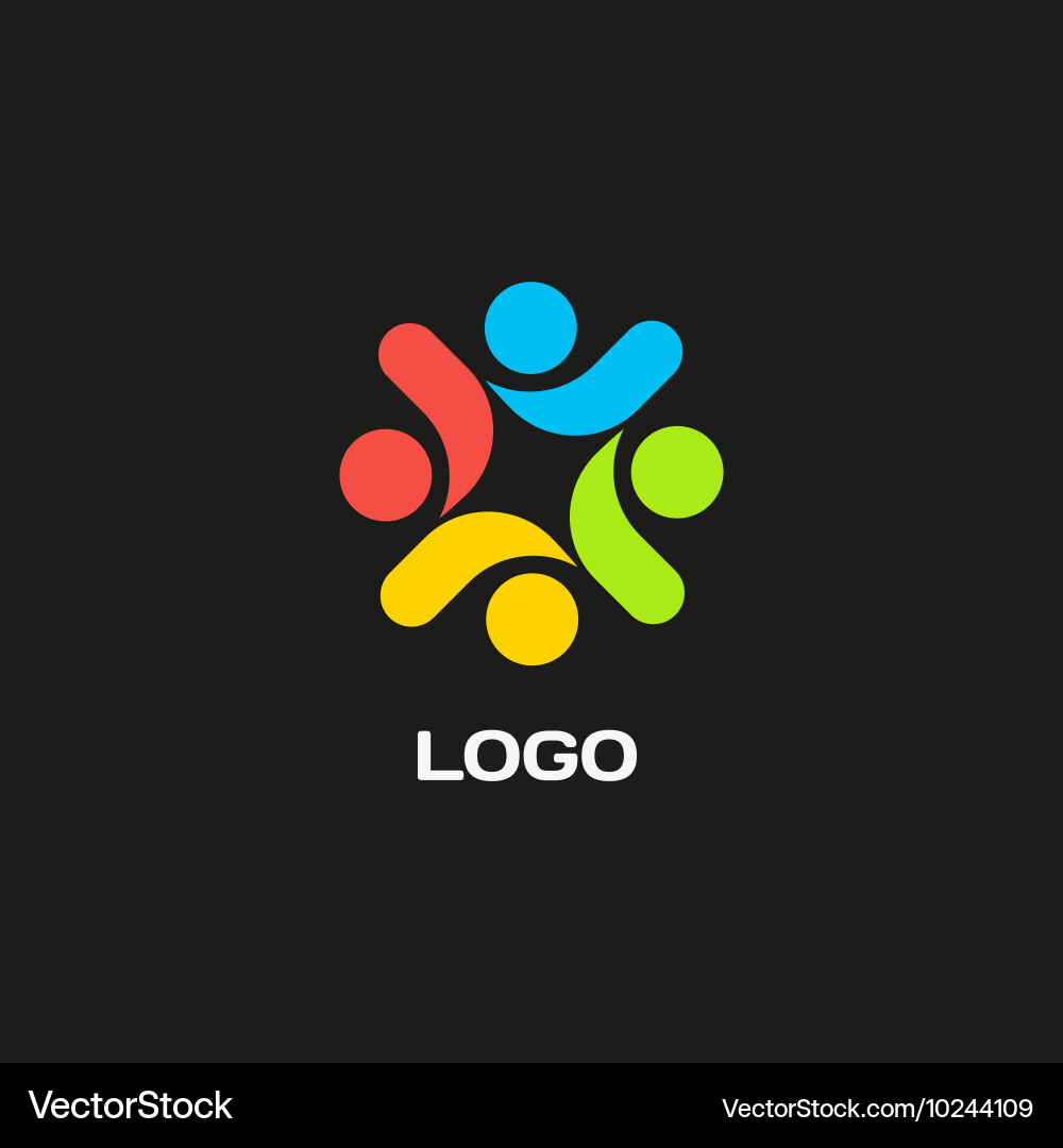 Isolated abstract colorful logo decorative Vector Image