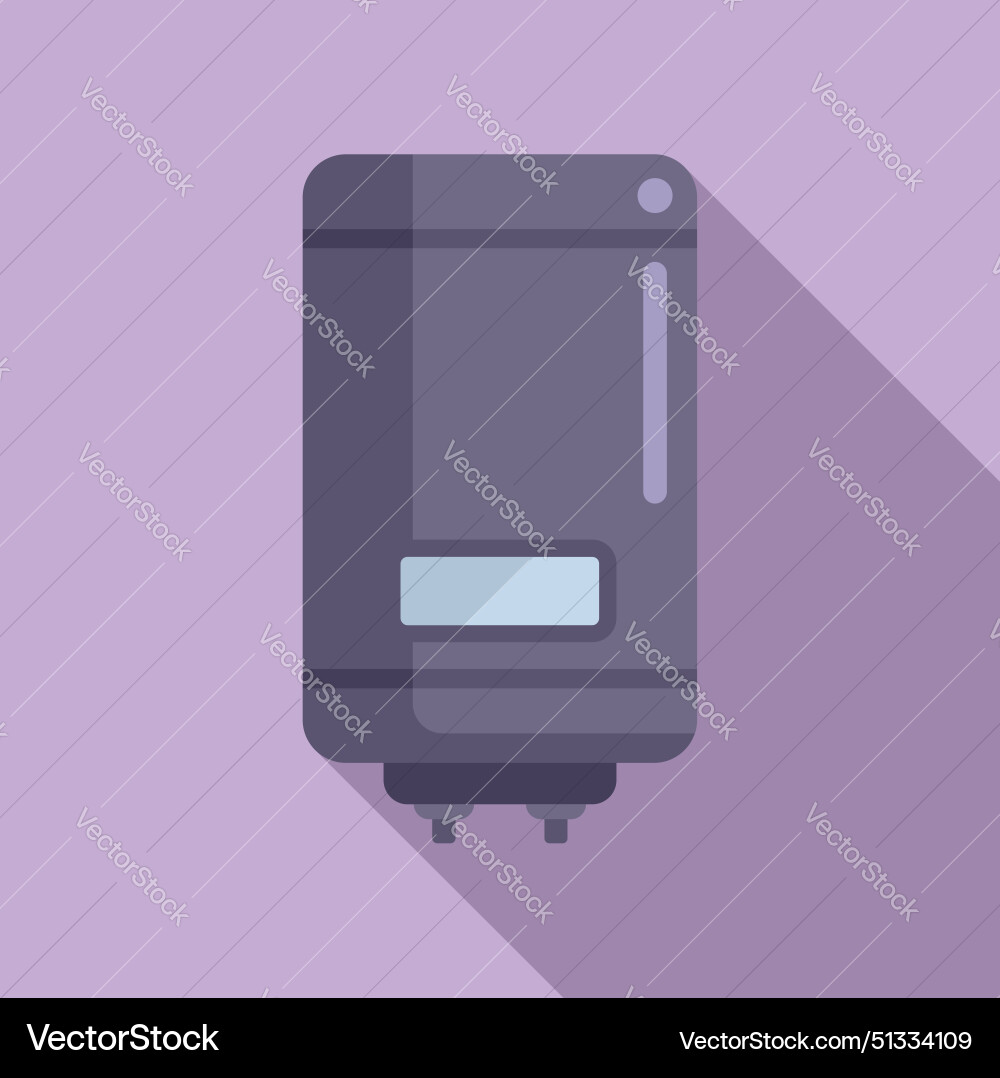 Modern electric boiler icon on lavender background