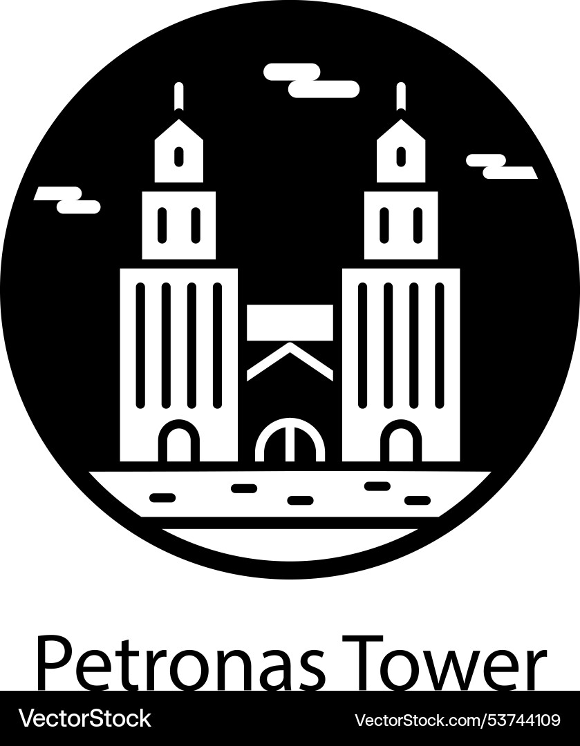 Petronas tower Royalty Free Vector Image - VectorStock