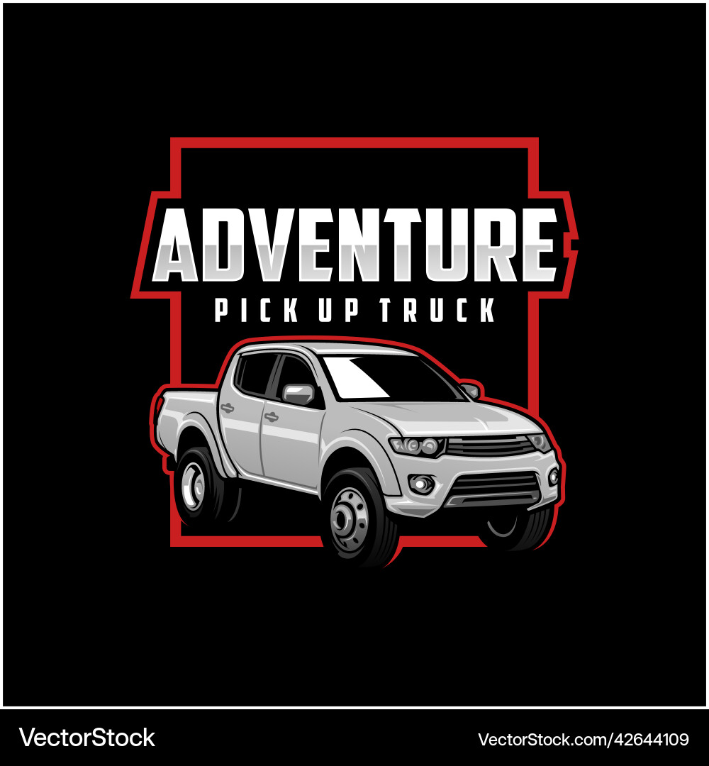 Pick up truck logo Royalty Free Vector Image - VectorStock