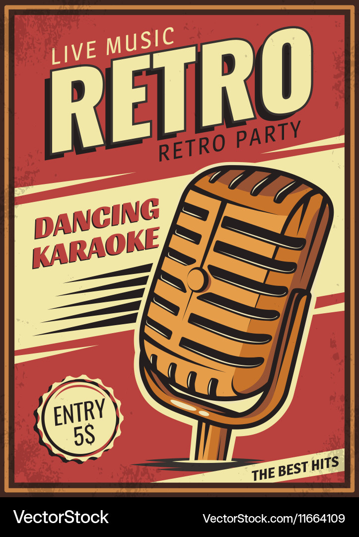 Retro Party Banner Royalty Free Vector Image - VectorStock