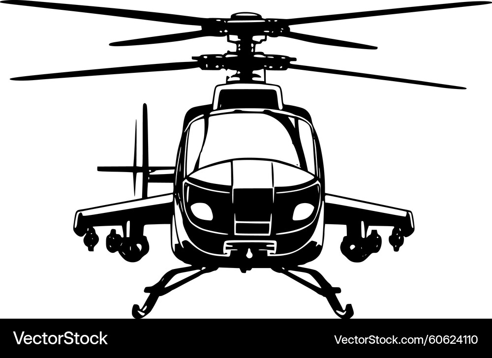 Apache Attack Helicopter Royalty Free Vector Image