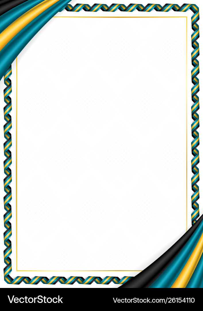 Bahamas National Flag Border Royalty Free Vector Image