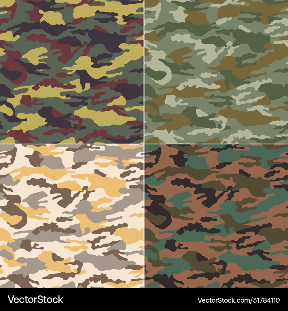 Camouflage Pattern Fabric Royalty Free Vector Image