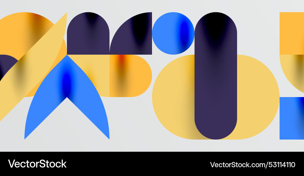 Circles semi squares and round shapes Royalty Free Vector