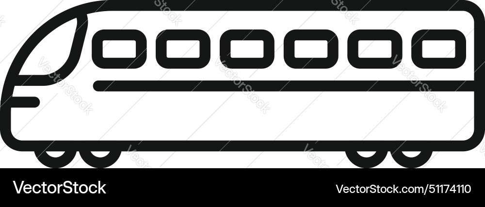 Commuter electric train icon outline high Vector Image