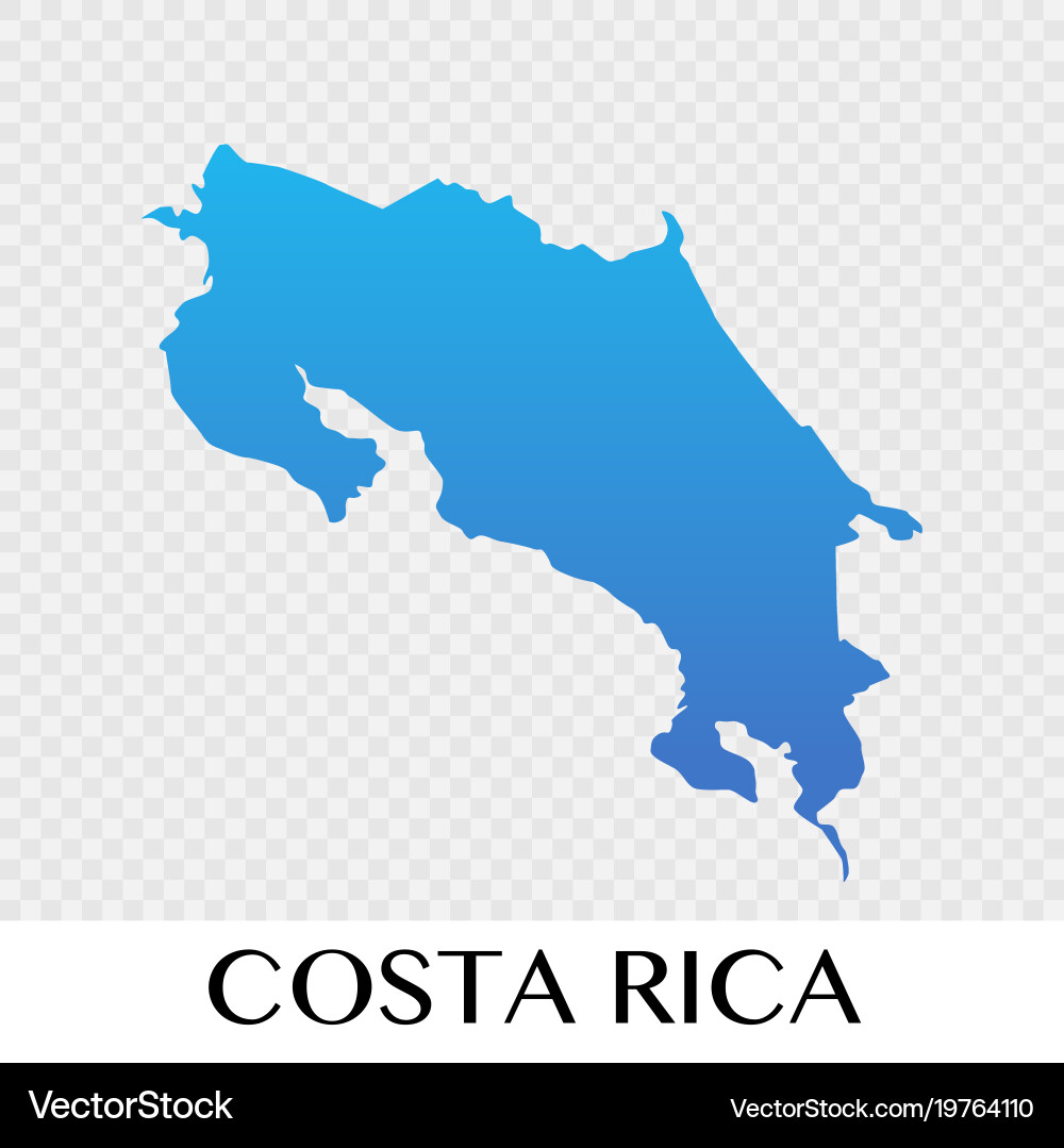 Costa Rica Map Royalty Free Vector Image - VectorStock