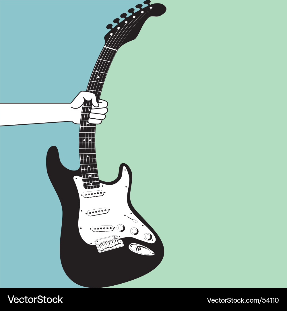 Electric Guitar Player Royalty Free Vector Image
