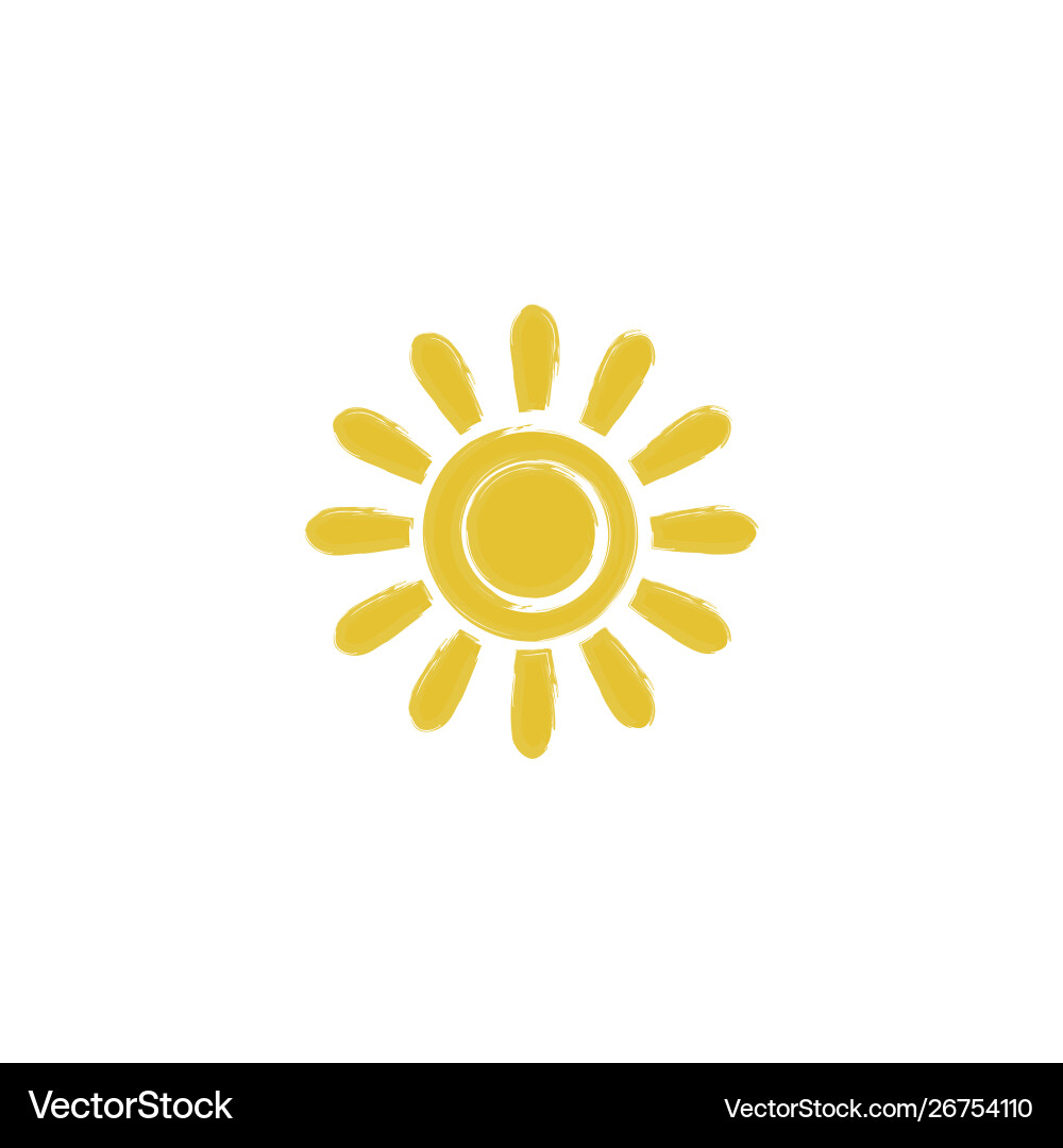 Flat sun icon Royalty Free Vector Image - VectorStock