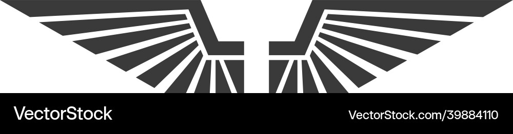 Tribal hawk wings native engraving feathers Vector Image