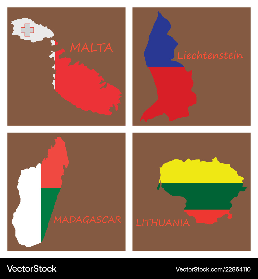 World Map - Countries in Color Royalty Free Vector Image