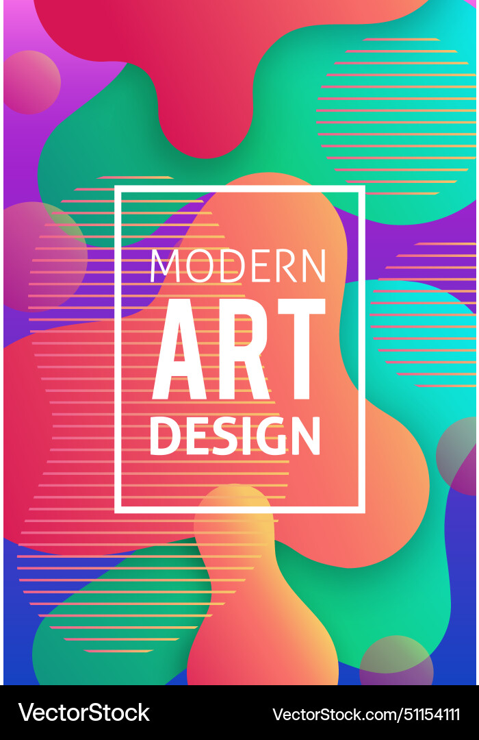 Art poster modern design background vertical Vector Image