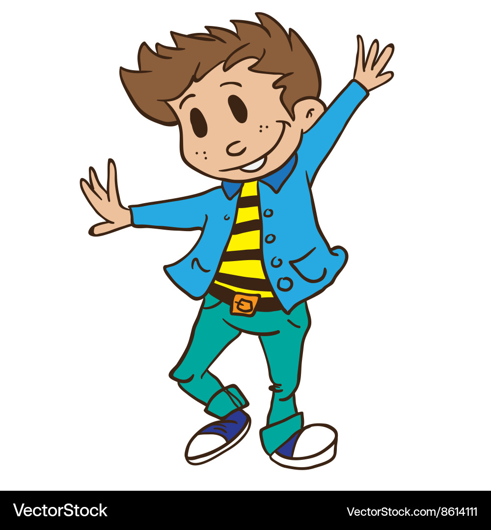 Boy dancing Royalty Free Vector Image - VectorStock