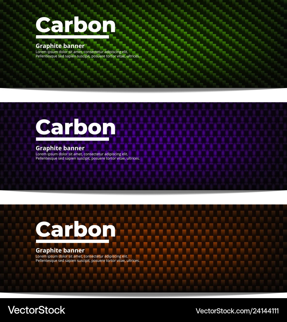 Carbon Fiber Banners Royalty Free Vector Image