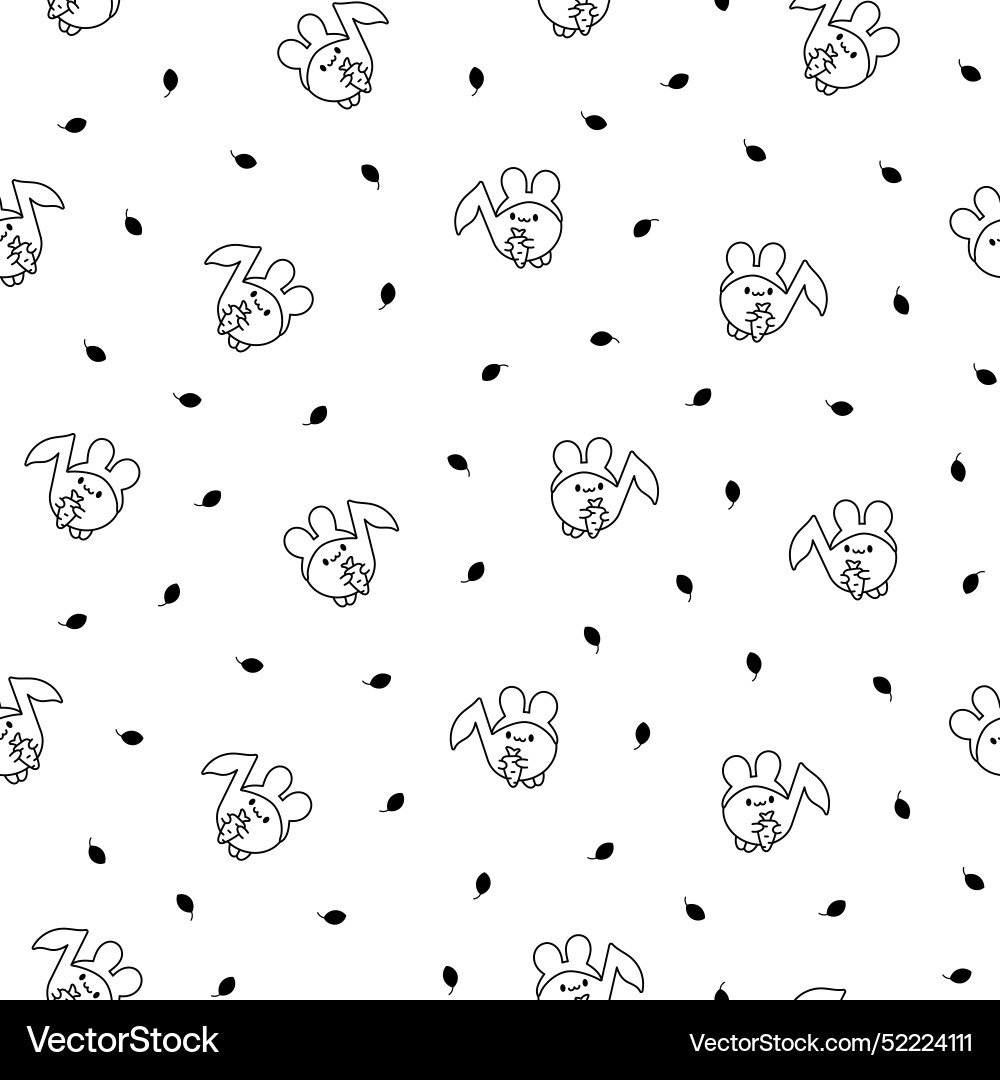 Cute little music note character coloring page Vector Image