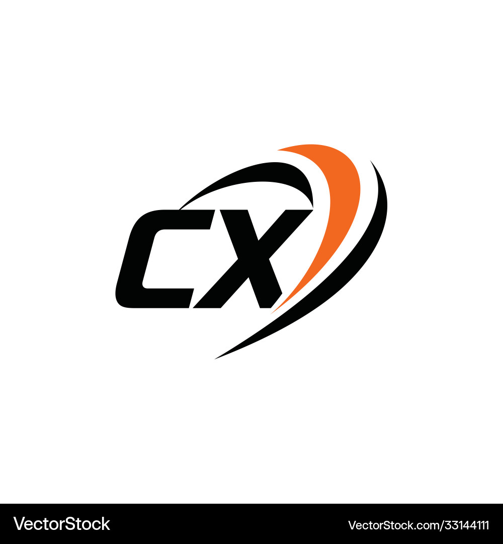 Cx monogram logo Royalty Free Vector Image - VectorStock