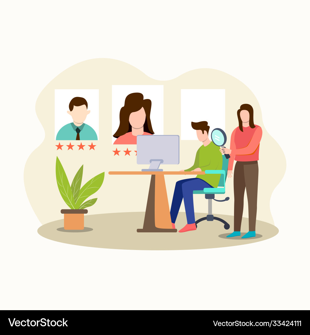 Interview Vector Hiring Job Apply And Interview After The... Stock