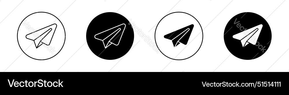 Paper plane icon Royalty Free Vector Image - VectorStock