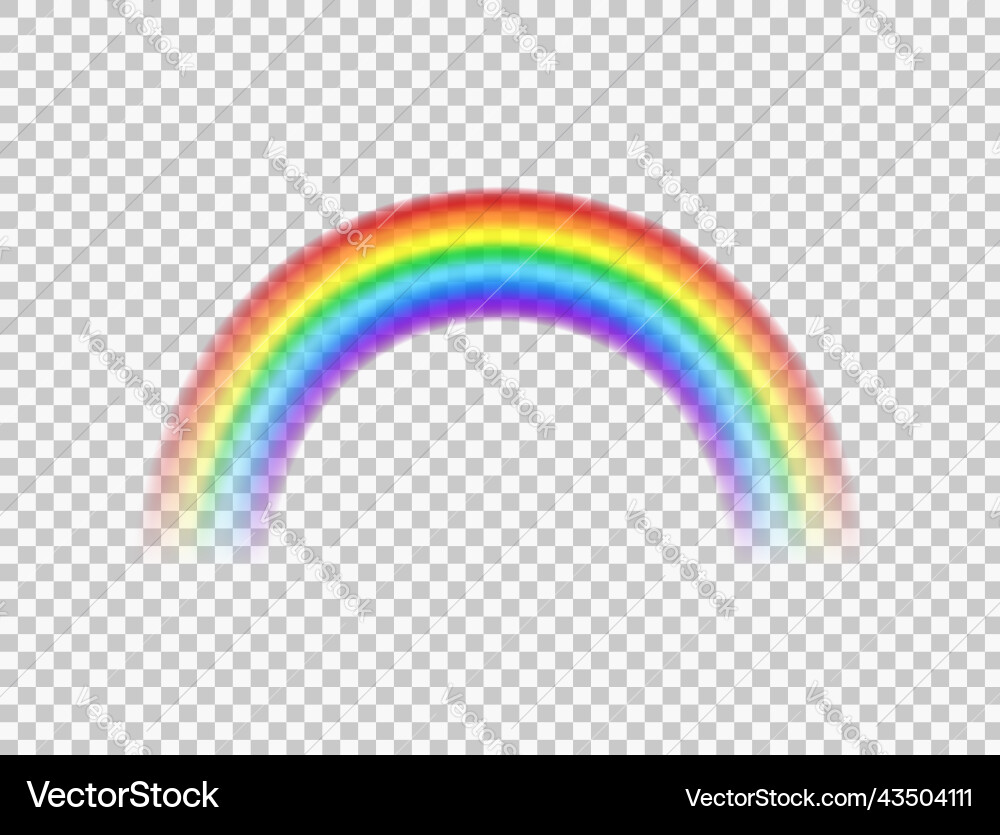 Realistic Rainbow Arch Royalty Free Vector Image