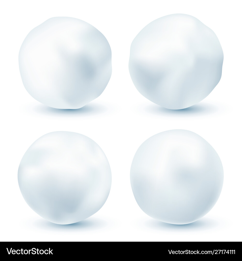 Snowball isolated on white background snowballs Vector Image