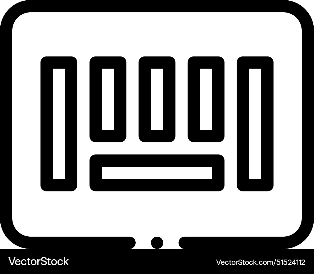 Barcode icon thin linear style design isolated Vector Image