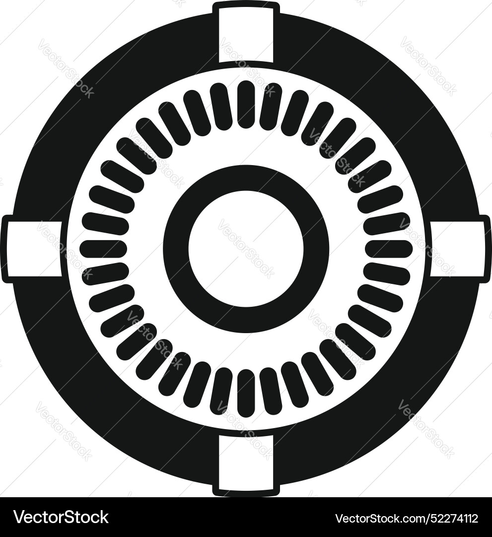 Circular saw blade rotating at high speed Vector Image