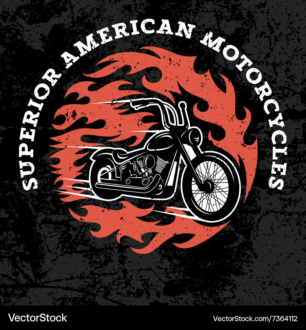 Classic chopper motorcycle Royalty Free Vector Image