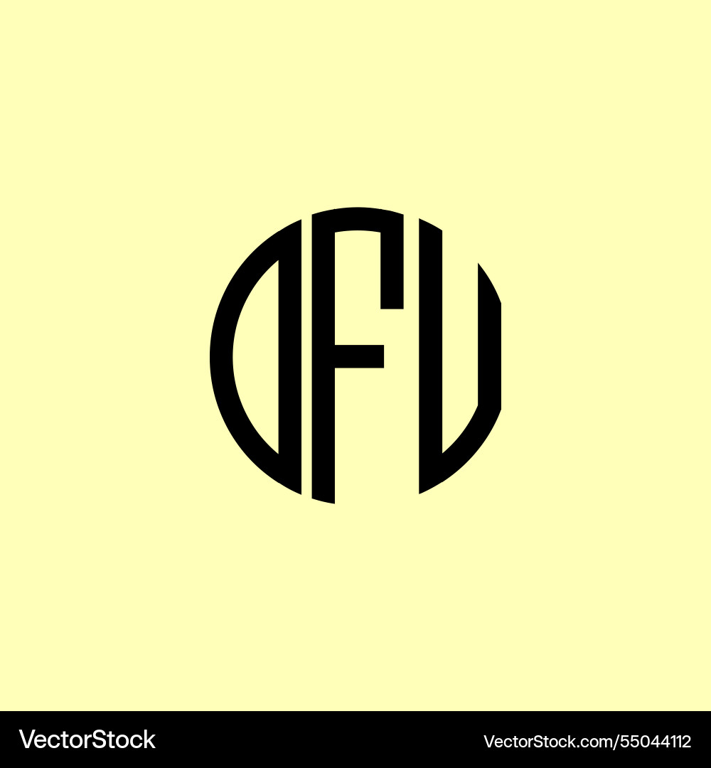 Creative rounded initial letters dfu logo Vector Image