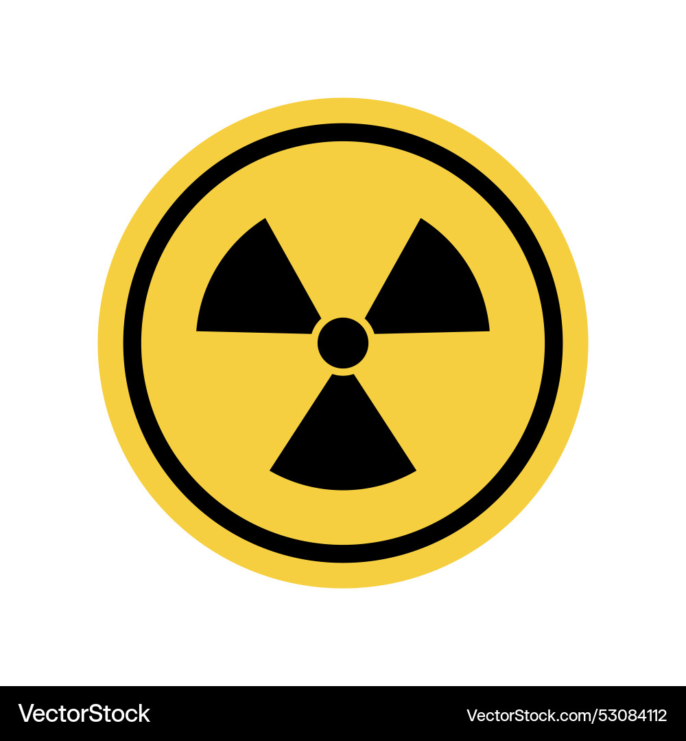 Danger warning board icon radiation Royalty Free Vector