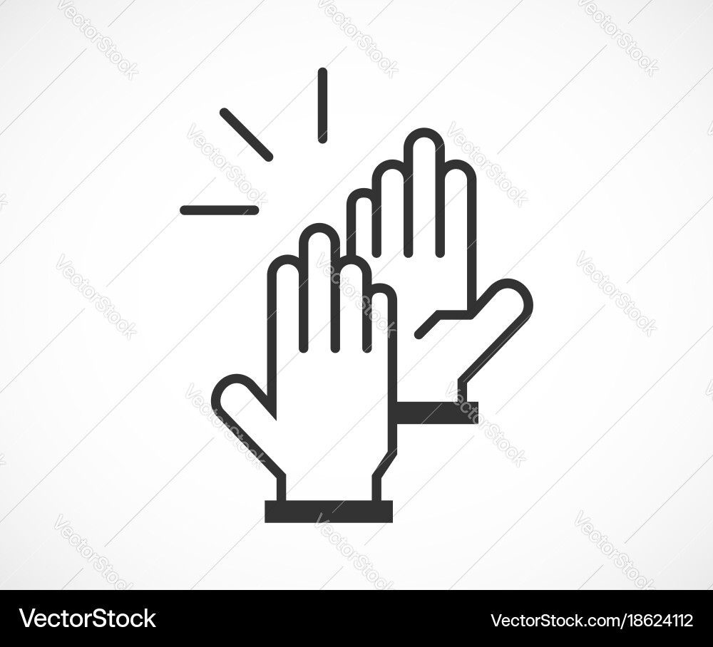 High five Royalty Free Vector Image - VectorStock