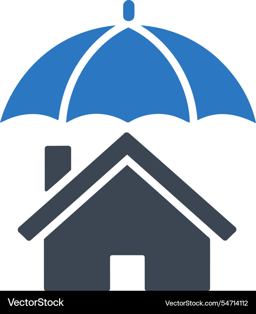 Home insurance protection icon Royalty Free Vector Image