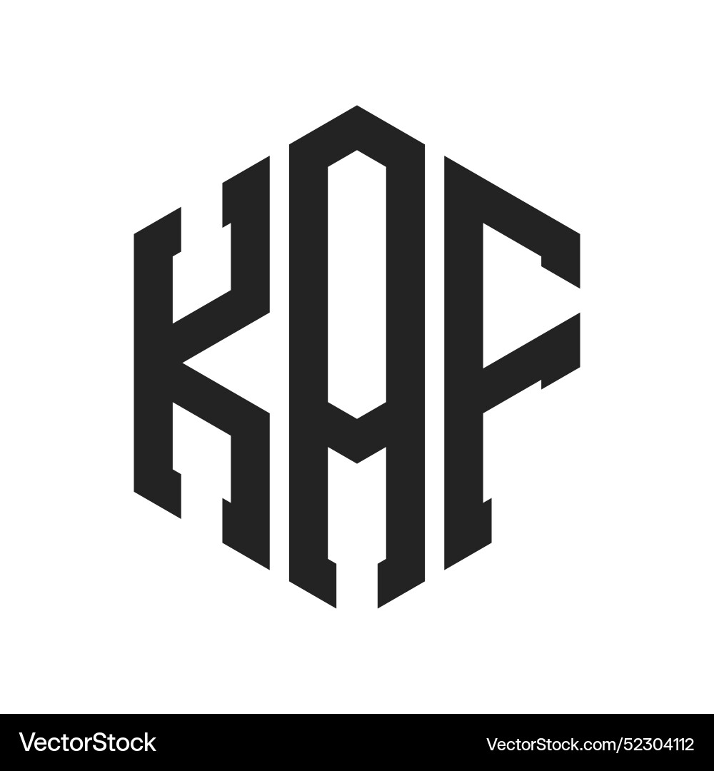 Kaf logo design initial letter monogram Royalty Free Vector