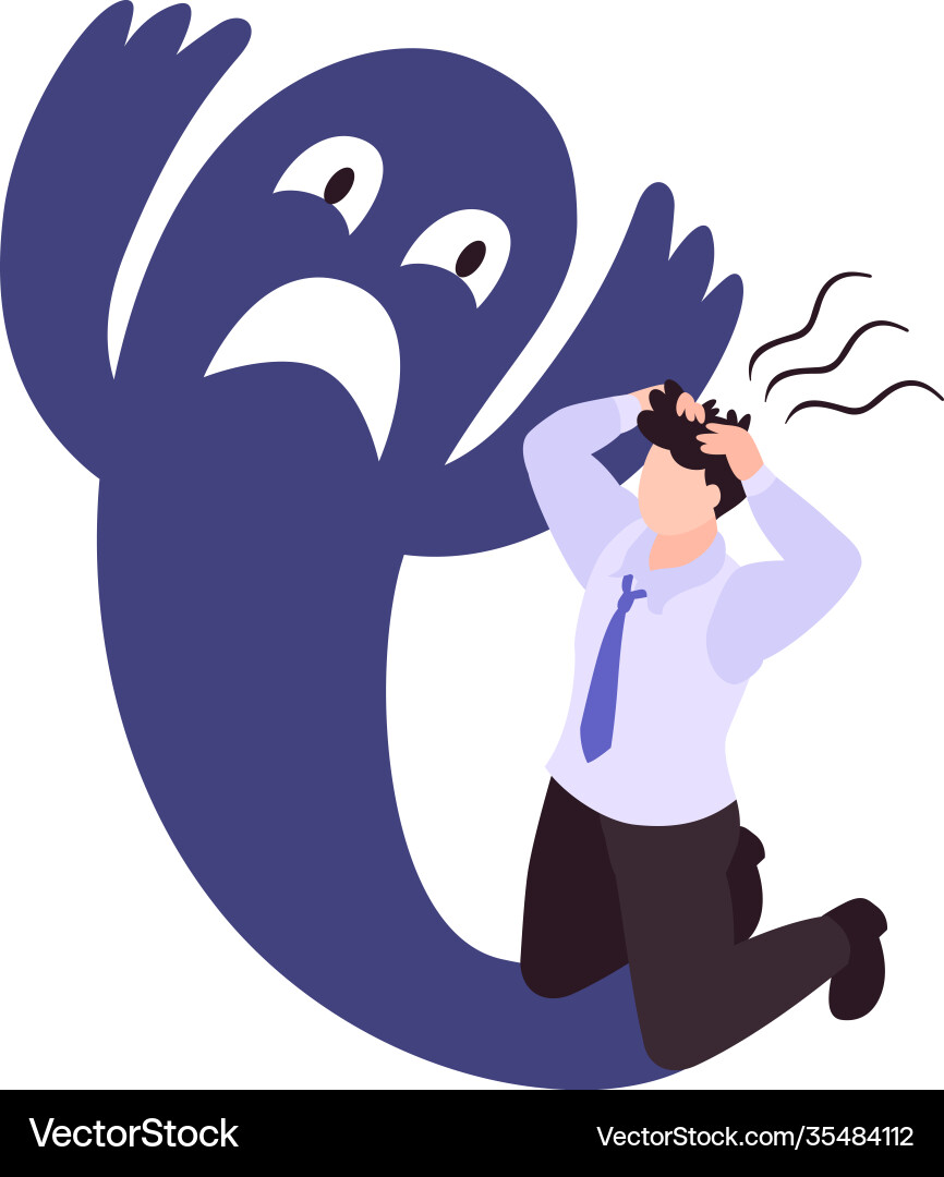 Panic attack Royalty Free Vector Image - VectorStock
