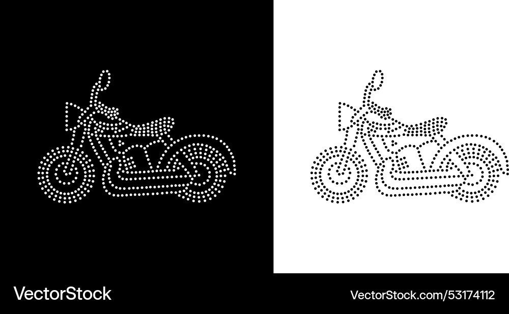 Rhinestone unique modern motorbike design Vector Image