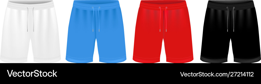 Sport shorts design template set Royalty Free Vector Image