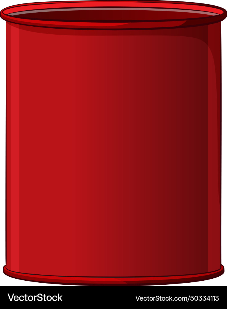 A simple red can without label art Royalty Free Vector Image