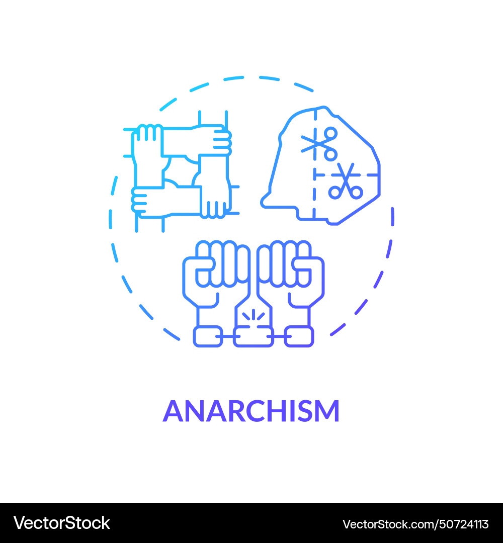 Anarchism political movement blue gradient Vector Image
