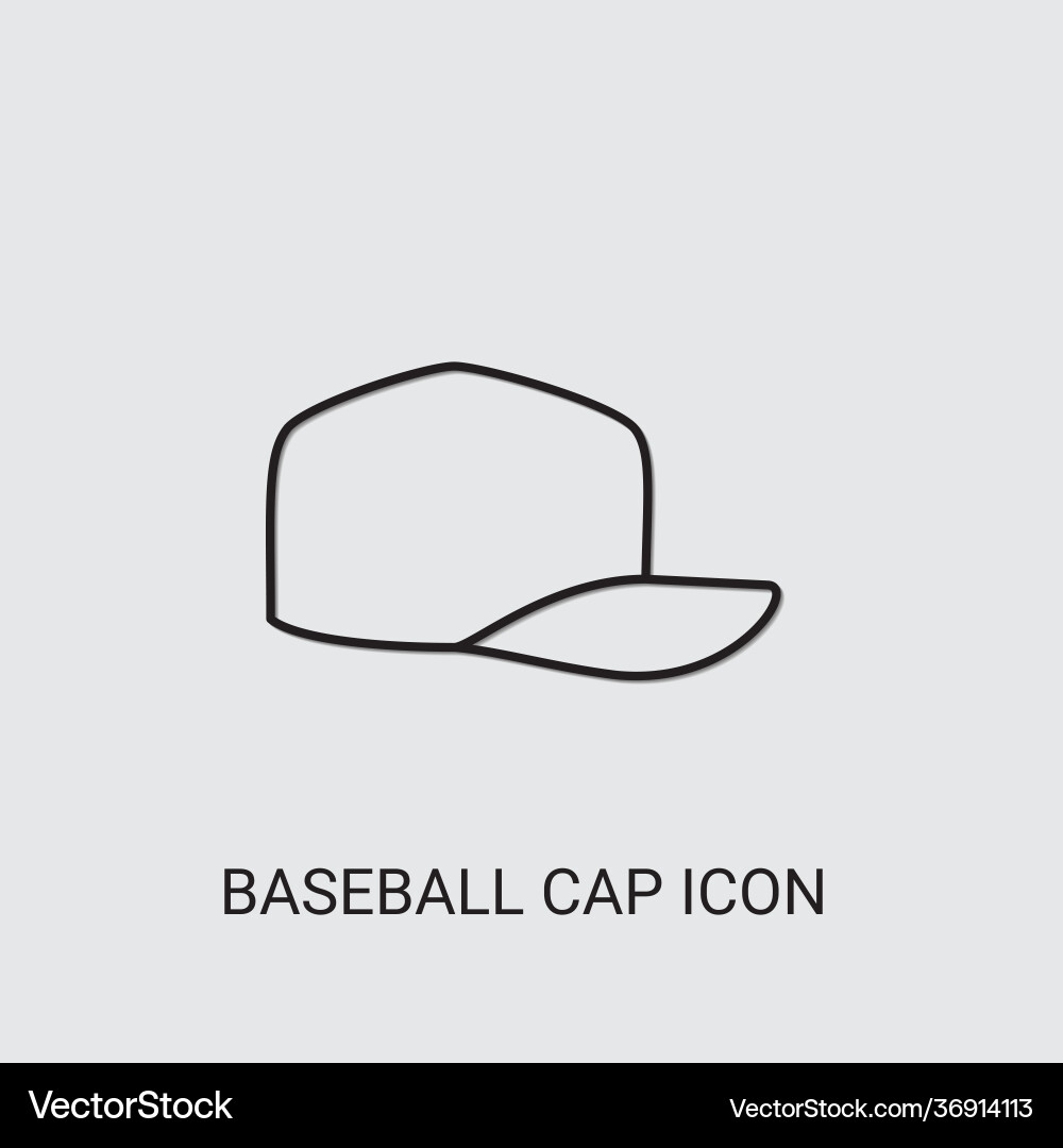 Baseball cap icon Royalty Free Vector Image - VectorStock