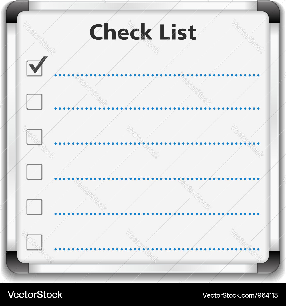 Check list Royalty Free Vector Image - VectorStock